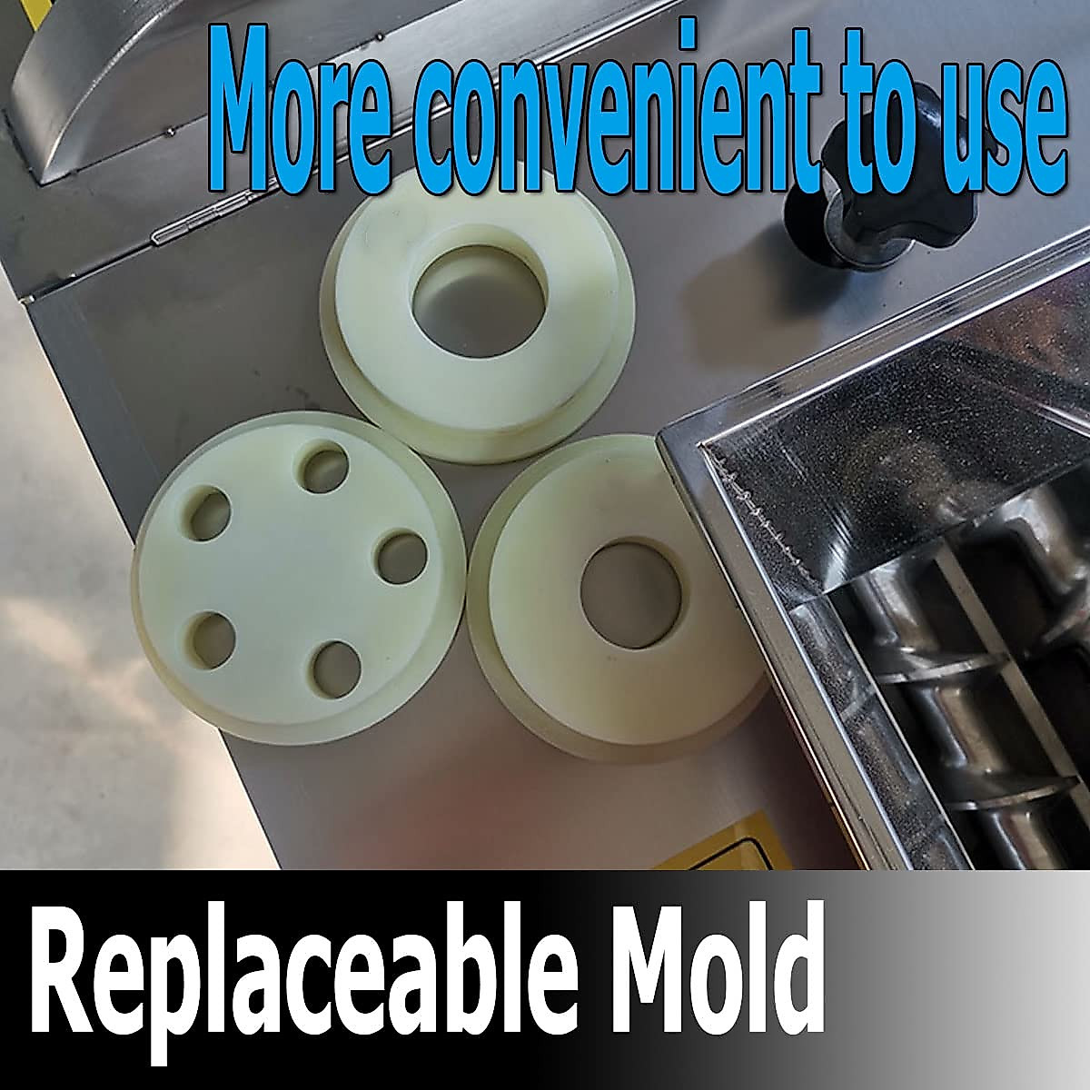 TXMACHINE Bread Machines bread dough divider machine stainless steel Dough cutting cutter machine with 6 molds dough shape and weight can be customized (220V/50HZ, 0.44-0.66lb dough weight)