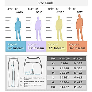 28"/30"/32"/34" Inseam Women's Bootcut Yoga Pants Long Bootleg High-Waisted Flare Pants with Pockets BlackFlare_30_Medium Black