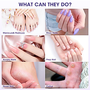 krofaue Sanding Bands Nail Drill Bits Professional Drill Bits Set for Nails 100pcs Sanding Bands Extreme Fine #180 Grits for Acrylic Nails Gel Manicures and Pedicure with 3/32" Mandrel Bit