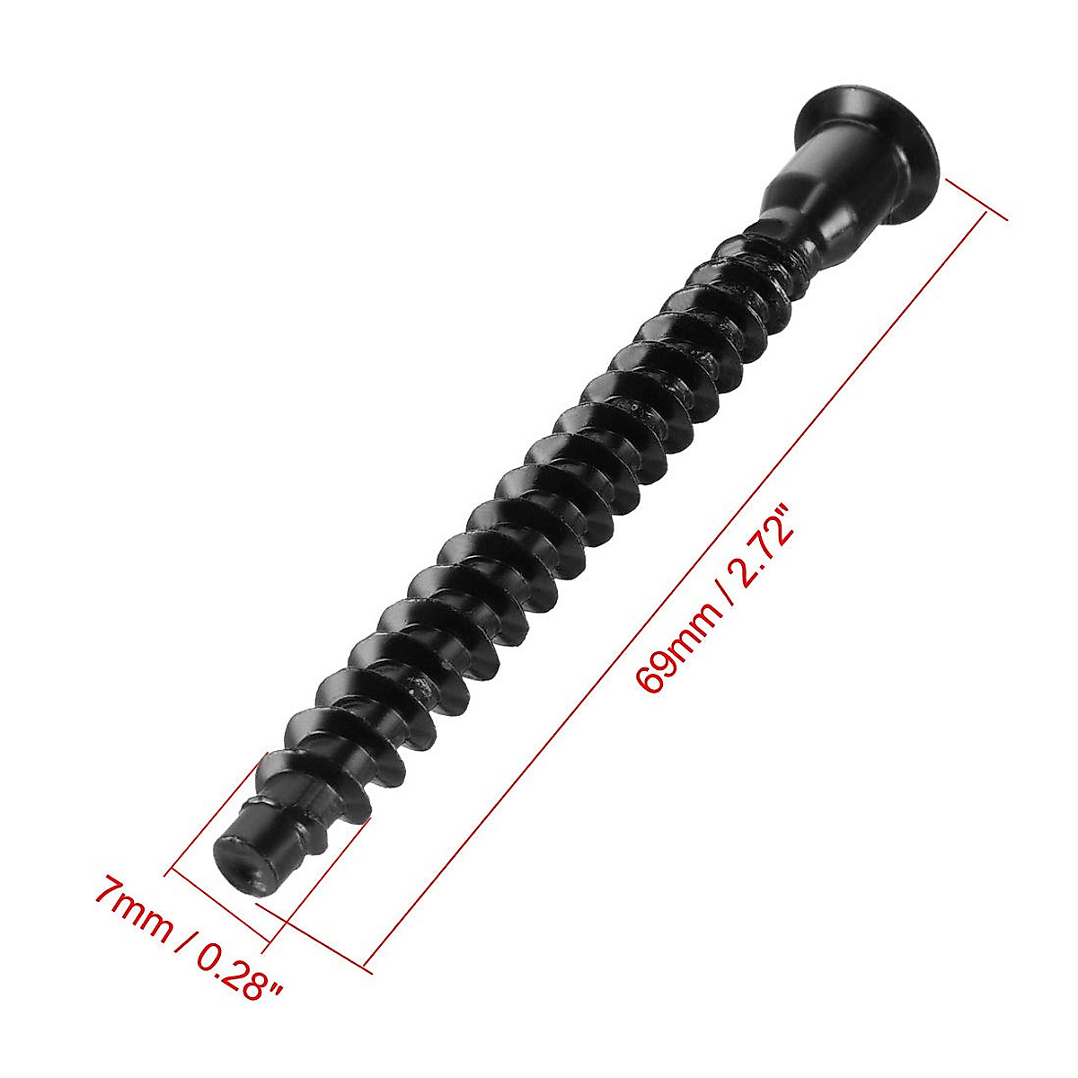 uxcell Furniture Confirmat Screw 7x69mm Hex Socket Wood Screws Powder Coated 20pcs