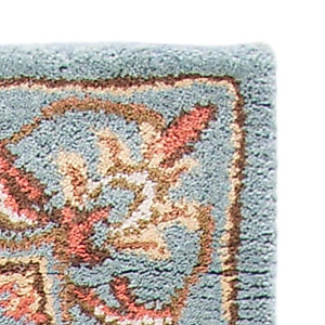 SAFAVIEH Heritage Collection Accent Rug - 3' x 5', Blue & Blue, Handmade Traditional Oriental Wool, Ideal for High Traffic Areas in Entryway, Living Room, Bedroom (HG969A)