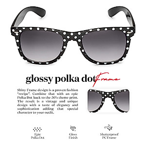 Retro Rewind Polka Dot Vintage Fashion Sunglasses for Women UV400 Trendy Fun Print Sun Glasses