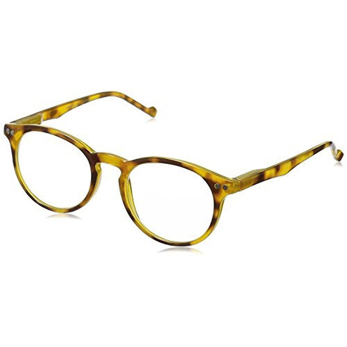 Peepers by PeeperSpecs Brain Trust Round Reading Glasses, Honey Tortoise, 47 + 3