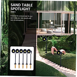 DOITOOL 10 Pcs Model Landscape Spotlight Miniature Spotlight Model Mini House Decoration Led Stuff Glow Accessories Mini Spotlight Models Vintage Lantern Railroad Light Model Scene Decor