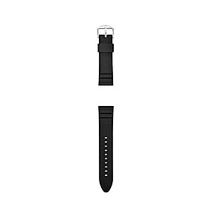 Fossil All-Gender 22mm Silicone Interchangeable Watch Band Strap, Color: Black (Model: S221304)