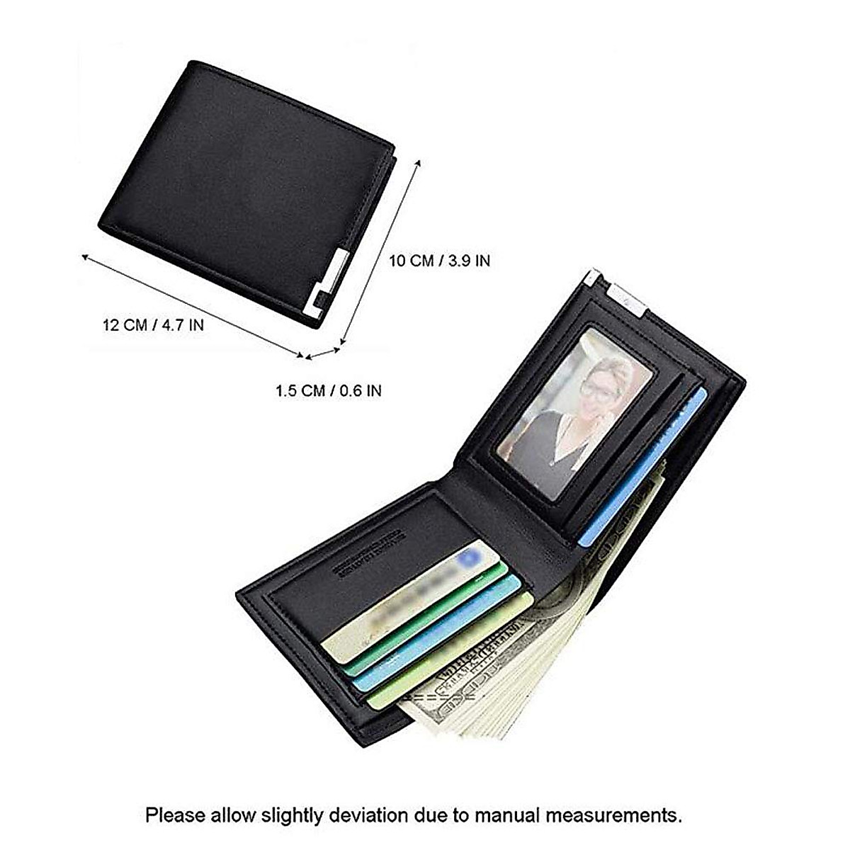 yushert Anime Pu Leather Wallet Money Clip Bifold Card Holder (#4)