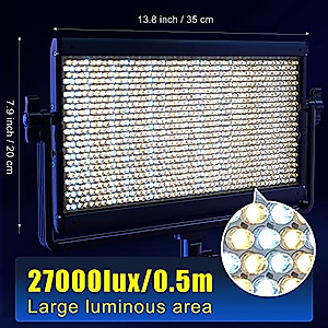 GVM 1500D RGB LED Video Light, 75W Video Lighting Kit with Bluetooth Control, 2 Packs Led Panel Light for Photography, YouTube Studio, Video Shooting, Conference, 1128 Led Beads