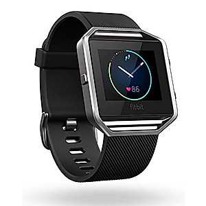 Fitbit Blaze Smart Fitness Watch,Time Display Black, Silver, Large (6.7 - 8.1 Inch)