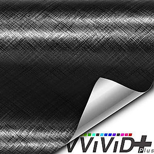 VViViD Black Stealth Plaid Brushed Vinyl Car Wrap Roll (1ft x 5ft)