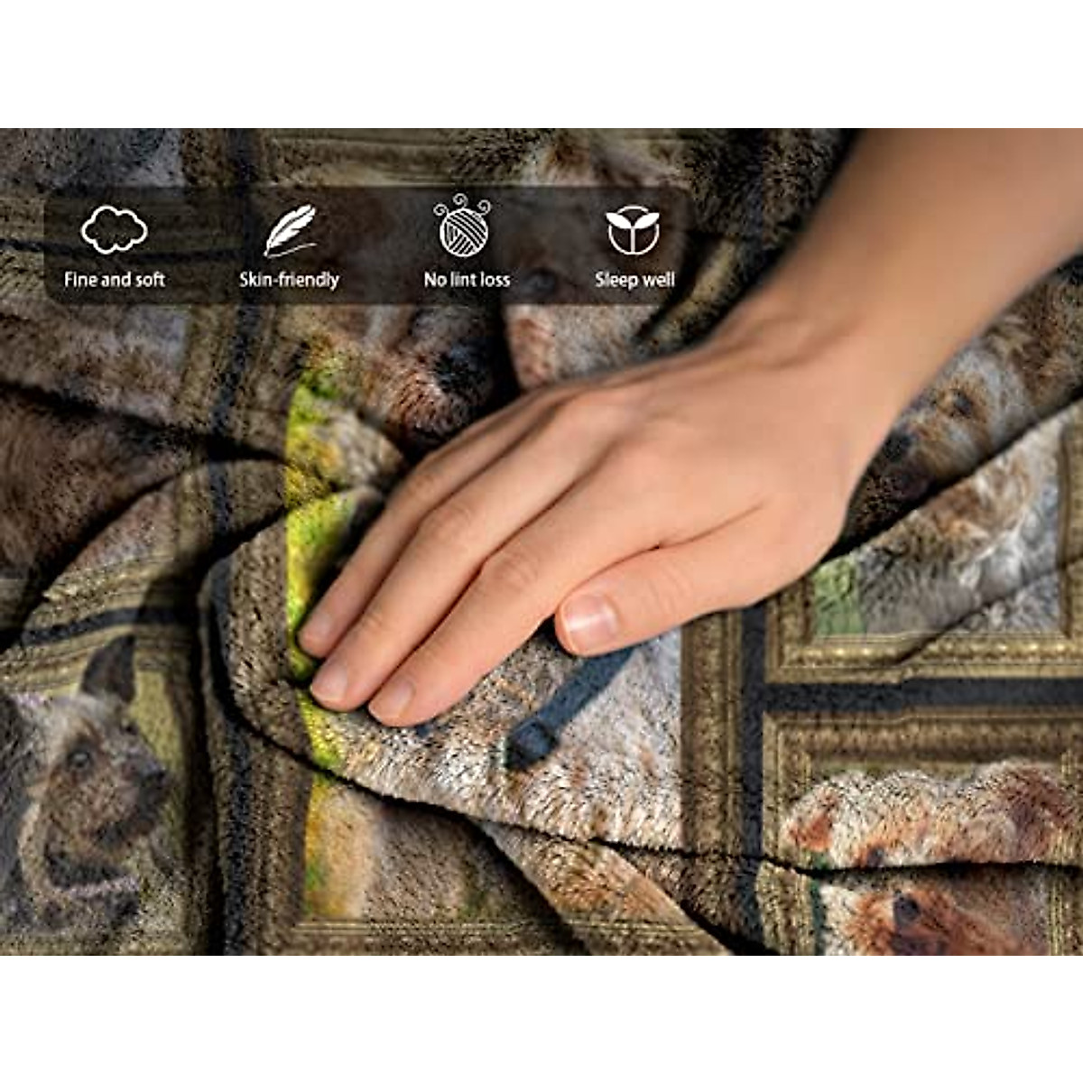 Yorkshire Terrier ​Blanket for Dog Lover, Fleece Throw Blanket for Couch Super Soft Cozy Bed Blanket Lightweight Plush Fuzzy Blankets and Throws for Sofa, 50 x 60 Inch