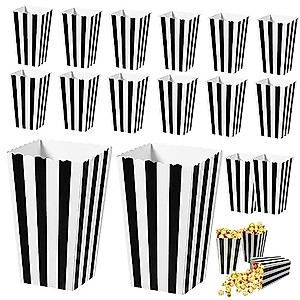 ULTECHNOVO 36pcs Popcorn Boxes Popcorn Box Popcorn Boxes for Party Christmas Goodie Box Baking Cups Disposable Cake Containers Packing Boxes for Dishes Snack Containers Paper Popcorn Box Mini