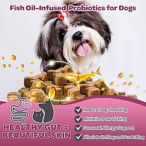 Dog Allergy Relief Freeze Dried Chews, with Probiotics, Colostrum for Immune Health, Probiotics for Dogs - Dog Probiotics and Digestive Enzymes for Digestive Health
