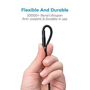 Multi Charging Cable, 4 in1 Multi Charger Cable Nylon Braided, 3A 4FT Universal Chargers for All Devices with Type-C/Micro USB Port, USB Charging Cable for All Cell Phones and More (Black, 2Pack)