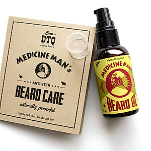 Medicine Man’s Anti-Itch Beard & Mustache Kit - Beard Itch Wash, Oil, Balm, Brush - Beard Treatment Products in Premium Gift Box
