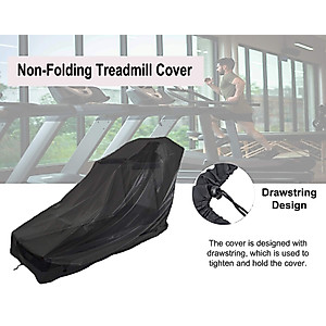 Non-Folding Treadmill Cover, dustproof and Waterproof Cover, Oxford Cloth Waterproof Sunscreen Cover (Black)