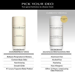 Donna Karan Cashmere Mist Aluminum Free Deodorant Stick For Women, New Formula, 1.7 Oz.
