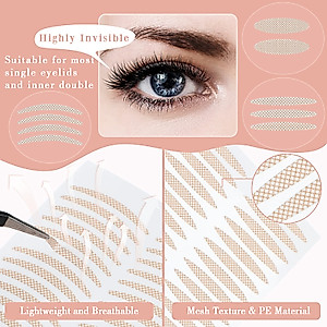 Queekay 864 Pcs Eyelid Lifters Strips Natural Invisible Eyelid Tape Droopy Eyelid Tape Double Single Eyelid Stickers Self Adhesive Eye Lid for Hooded Droopy Uneven Mono Eyelids