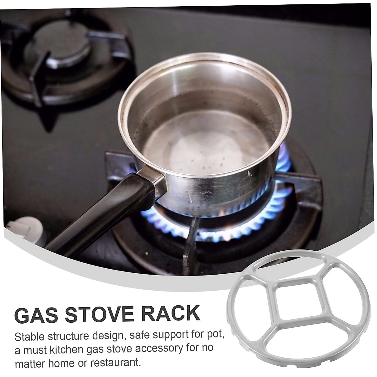 Auxiliary support for small pot grill for stovetop electric stove burner stove accessories round rack cast iron furnace rack gas range burner grate wok ring for gas stove