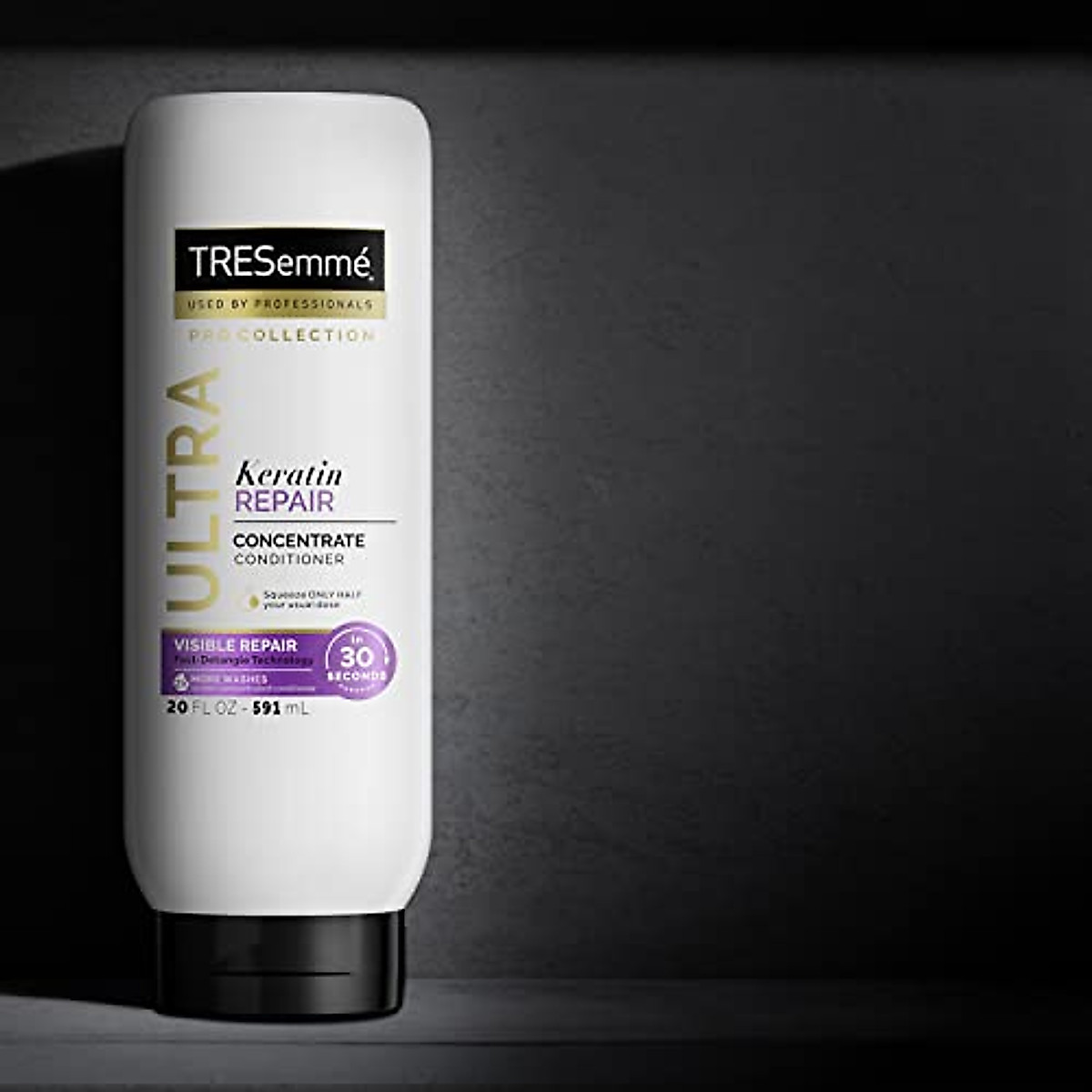 TRESemmé Ultra Keratin Repair Concentrate Conditioner for Damaged Hair, Visible Repair in 30 Seconds, Fast-Detangle Technology and 2X More Washes 20 oz