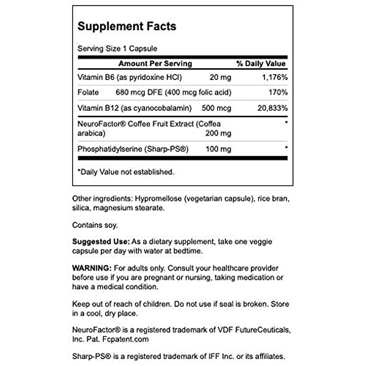 Swanson Mind Full Cognitive Performance Advanced Formula 30 Veg Caps 2 Pack