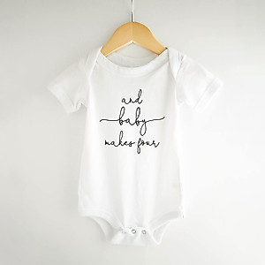 Bump and Beyond Designs Baby-Boys Announcement Gift Leotard for Family of Four White, 0-3 Months