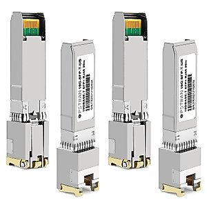 OPSTRAN 10GBASE-T SFP+ to RJ45 Copper Transceiver Module Compatible for Ubiquiti Unifi Ufiber UF-RJ45-10G Netgear AXM765 10G SFP+ 30m Cat6a/7 4 Pack