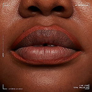 NYX PROFESSIONAL MAKEUP Line Loud Lip Liner, Longwear and Pigmented Lip Pencil with Jojoba Oil & Vitamin E - Total Baller (Rich Warm Brown)