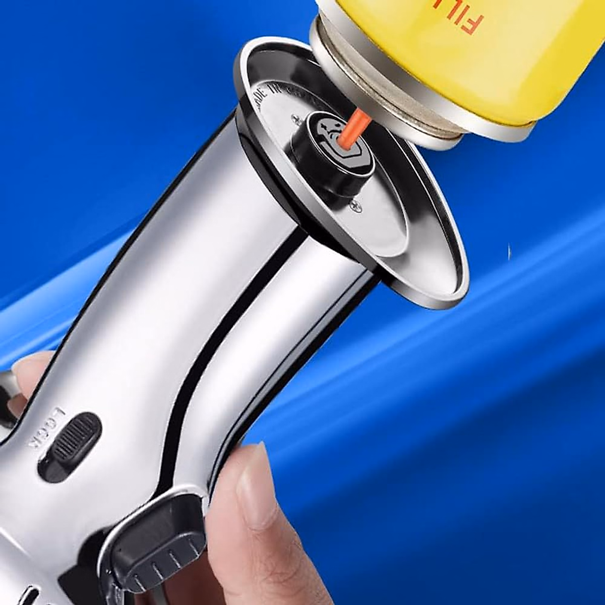 Butane Torch, ibforty 3 Flames Inflatable Cooking Torch Kitchen Lighter, Strong Three Flames with Safety Lock Adjustable and Locking Flame (No Butane Gas)(Silver)