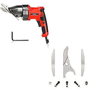 SHALL Electric Fiber Cement Siding Shear, 4.8-Amp Hardie Board Cutter & 5/16” (8 mm) Fiber Cement Siding Shear Blades Replacement Set
