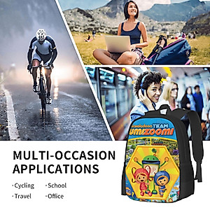 CONPELSON Backpacks Team Anime Umizoomi Adjustable Laptop Backpack Double Shoulder Bag for Women Men Climbing Shopping Work