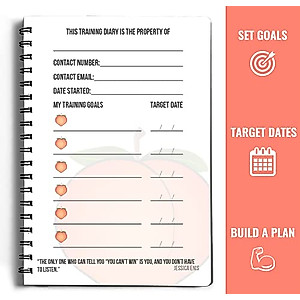 Workout Planner for Daily Fitness Tracking & Goals Setting (A5 Size, 6” x 8”, Peachy Pink), Men & Women Personal Home & Gym Training Diary, Log Book Journal for Weight Loss by Workout Log Gym