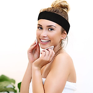 PENCLE 102 Pieces Disposable Spa Facial Headbands (Black)