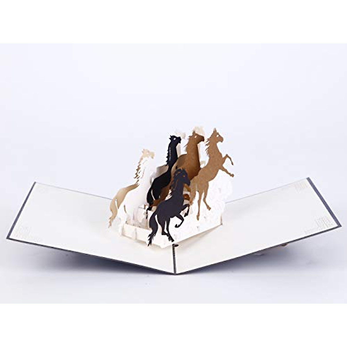 Liif Galloping Horses Greeting Pop Up Card For All Occasions, Pop Up Birthday Card, Happy Birthday Card, Fathers Day Card, Congratulations Card, Retirement Card, Horse Gifts For Women, Horse Lovers