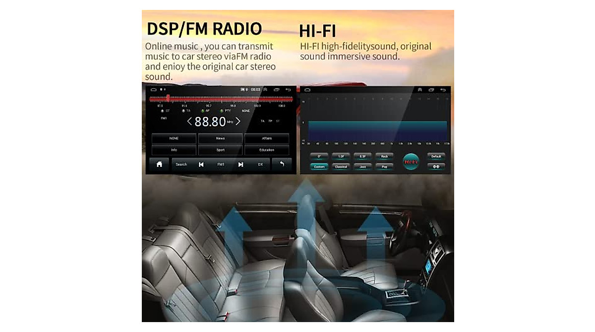 Hikity 10" Android 11 Car Stereo: Wireless CarPlay & Auto
