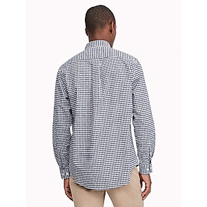 Tommy Hilfiger Men's Long Sleeve Button Down Shirt in Classic Fit Navy Blazer