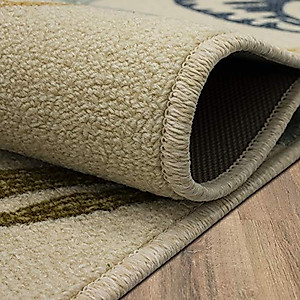 Mohawk Home Nautical Seaside Area Rug ,Tan Shells (5' X 8')