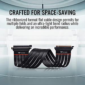 Thermaltake TT Premium PCI-E 4.0 High Speed Flexible Extender Riser Cable 600mm AC-059-CO1OTN-C1