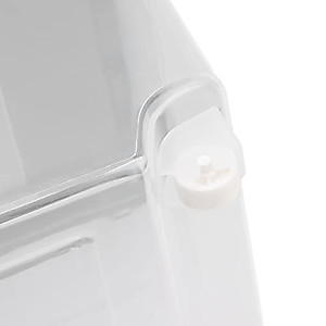 Kitchen Food Container, Food Grade PP Rice Storage Box Transparent 10kg Bottom Pulley Sealed Dishwasher Safe with Measuring Cup for Restaurant(Brown)