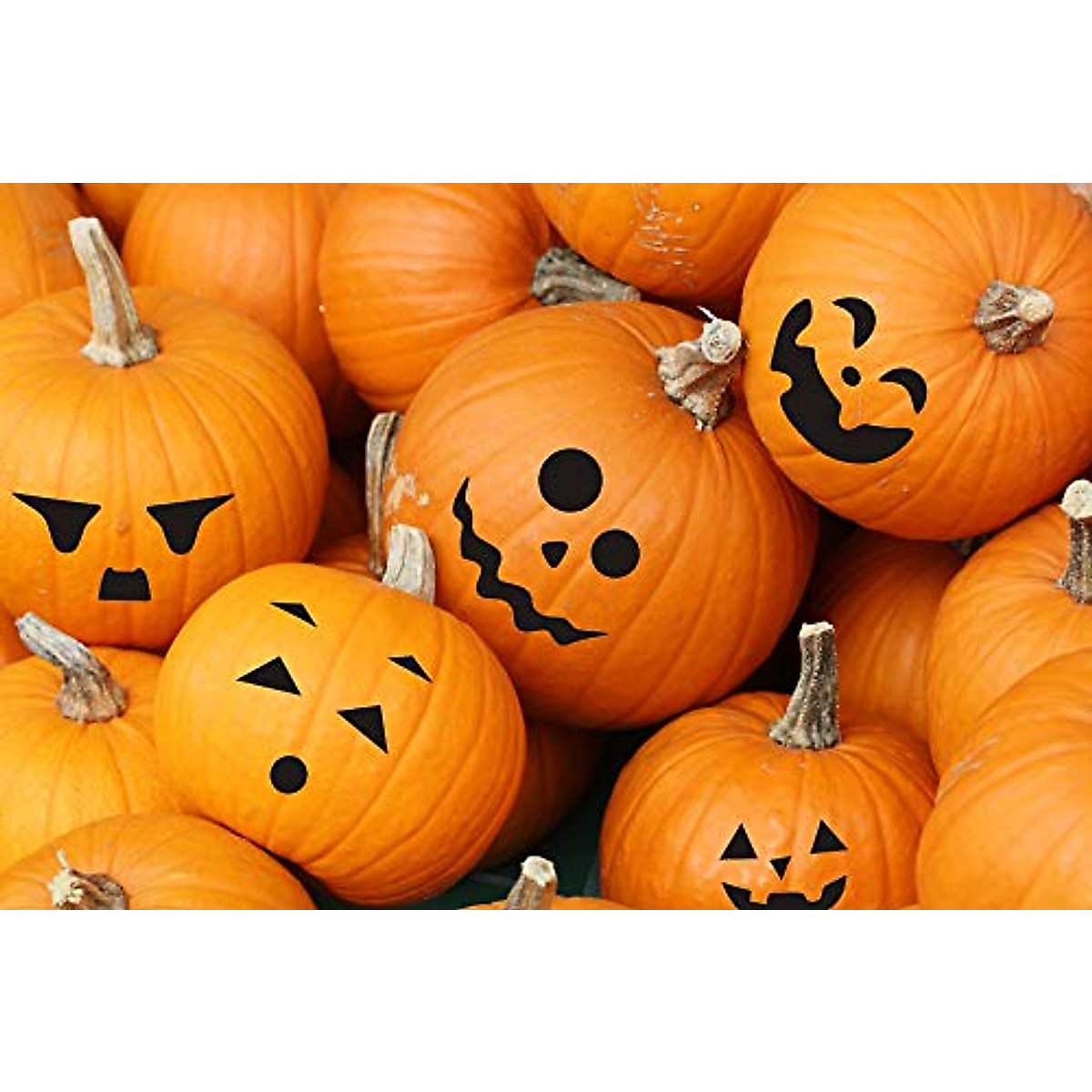Halloween Pumpkin Stickers Crafts Decorations -Make Your Own Jack-O-Lantern - Trick or Treat Party Supplies 64Ct