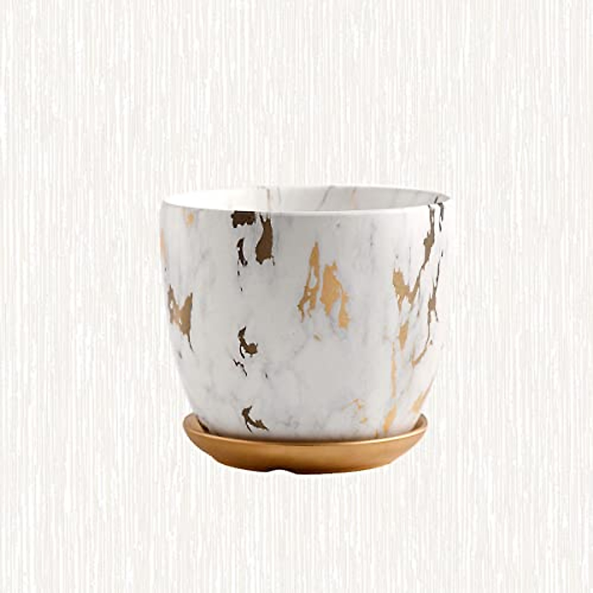 ARTIBETTER 1pc White Fairy Gardening Plant Orchid Succulent Plants Bonsai Planter Holder Cactus Modern Retro Pot: Supply Office Saucers Pots Marbling Vase Flowerpot Ceramic for Pot