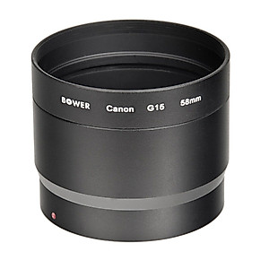 Bower A58G15C 58 mm Adapter Tube for Canon G15/G16 (Black)