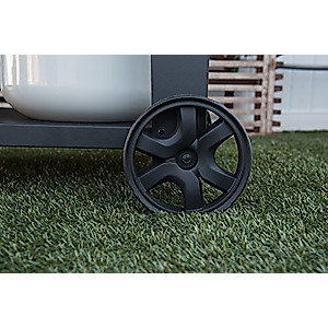 Megamaster 720-0982 5 Burner Propane Barbecue Gas Grill, Side Shelves with Hooks, for Outdoor Cooking, Patio, Garden Barbecue Grill, 50000 BTUs, Open Chart, Black