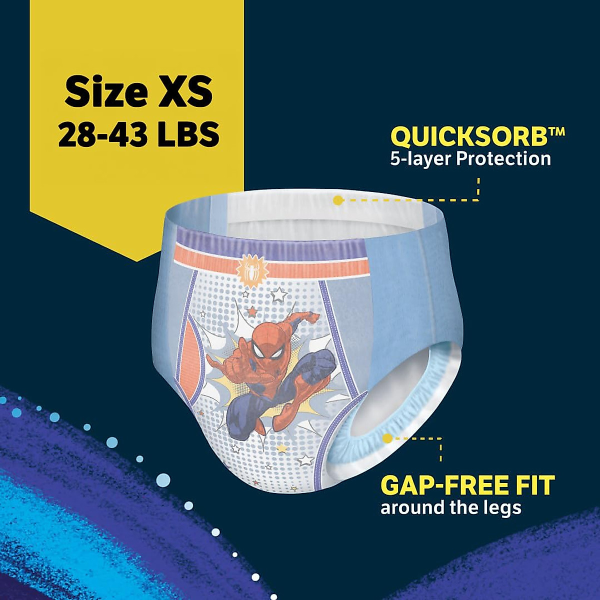 Goodnites Boys' Nighttime Bedwetting Underwear, Size Extra Small (28-43 lbs), 15 Ct, Packaging May Vary