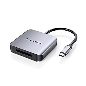 LENTION USB 3.2 Gen 2 10Gbps CFexpress Tyep B Card Readers, Portable Aluminum Memory Card Adapter, Support for Thunderbolt 3/4 Port, for Professional Filmmakers, Photographers(C9CR)
