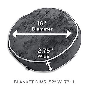 Portable Travel Pillow Blanket - Throw Pillow Converts to Blanket - 2 in 1 Combo, Soft, Fleece and Space Saving, for Home, Car Travel, Air Travel, Picnics, Hotel, Camping and Backpacking