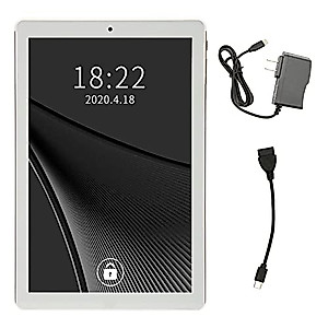 HEEPDD 10 Inch Tablet, USB C Charging Port Dual SIM Card Dual Standby 3GB RAM 64GB ROM Grey Multi Language Support Tablet PC 13MP Rear Camera for Daily Use (US Plug)