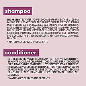 Love Beauty And Planet Planet Shampoo and Conditioner, Vegan Keratin & Sun-Kissed Mandarin - Sulfate-Free Shampoo & Conditioner, Clarifying, Hydrating, Shiny Hair Products, Scented, 13.5 Oz