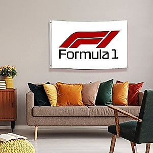 Eksent New Formula1 Banner Formula one Flag Motorsports Auto Racing Automobile Race Banner Flag 3X5 Feet (Double Side, 150 Poly, HD Printing) Man Cave