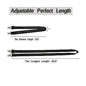 Miesherk Shoulder Strap, Adjustable Laptop Shoulder Straps Replacement Shoulder Handle Crossbody Belt Replacement for Shoulder Bags, Messenger Bag, iPad (Replacement-Shoulder Strap)