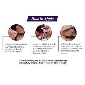 Ardell Extension FX L Curl False Eye Lashes to Lift & Define Eyes, 4 pack